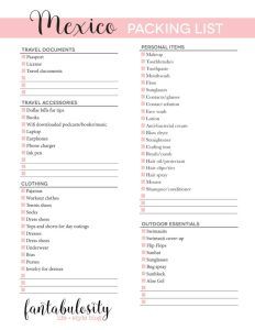 25 Free Travel Packing List Printable - Vacation Checklist